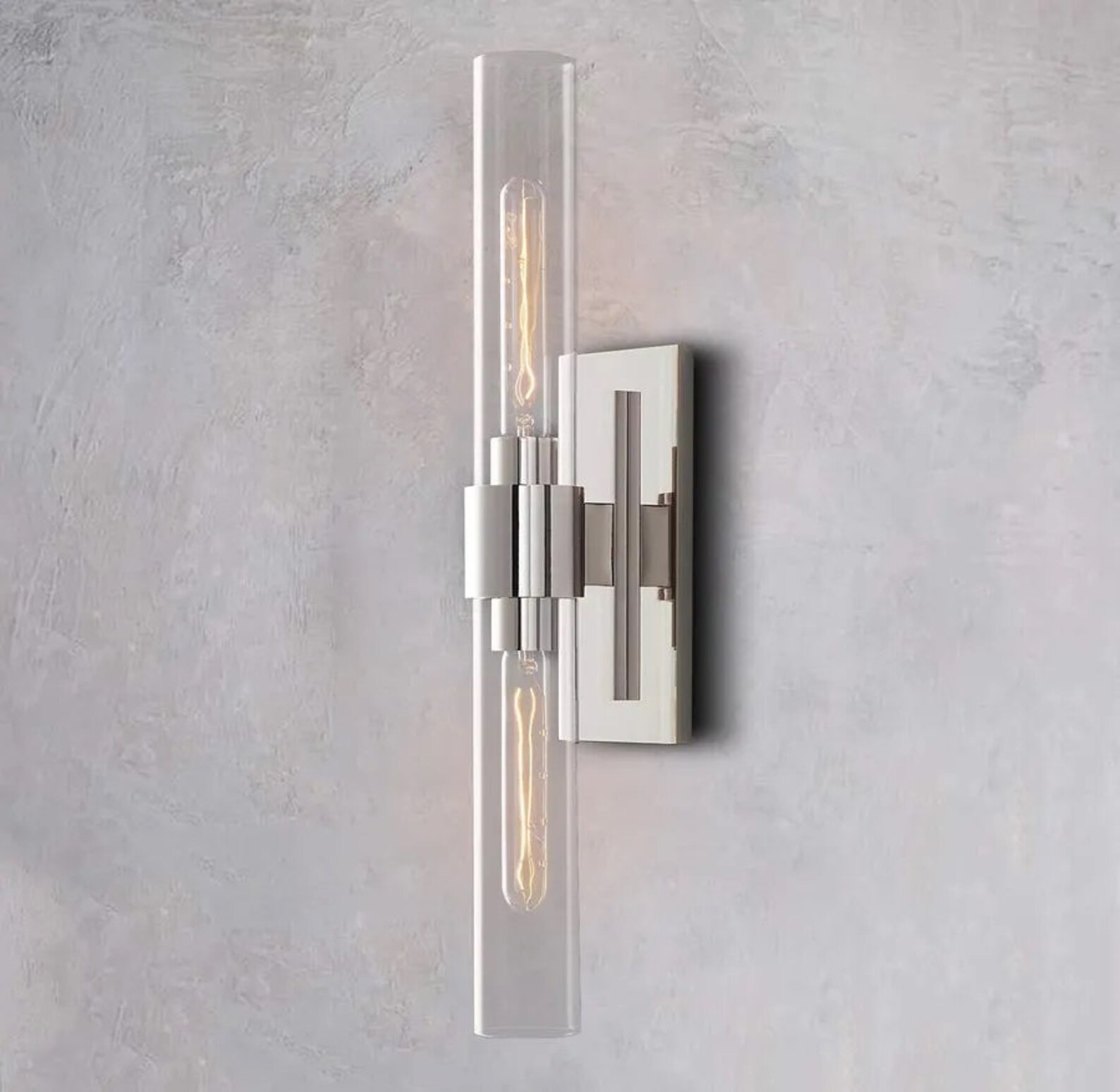 Modern Linear Wall Sconce - Industry Glass Sconce - Modern Cylinder ...