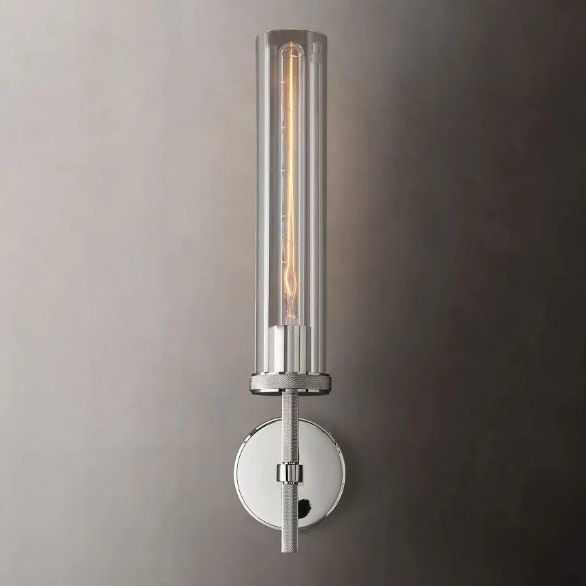 Modern Tall Upright Sconce - Industry Glass Sconce - Wall Sconce - Mid ...