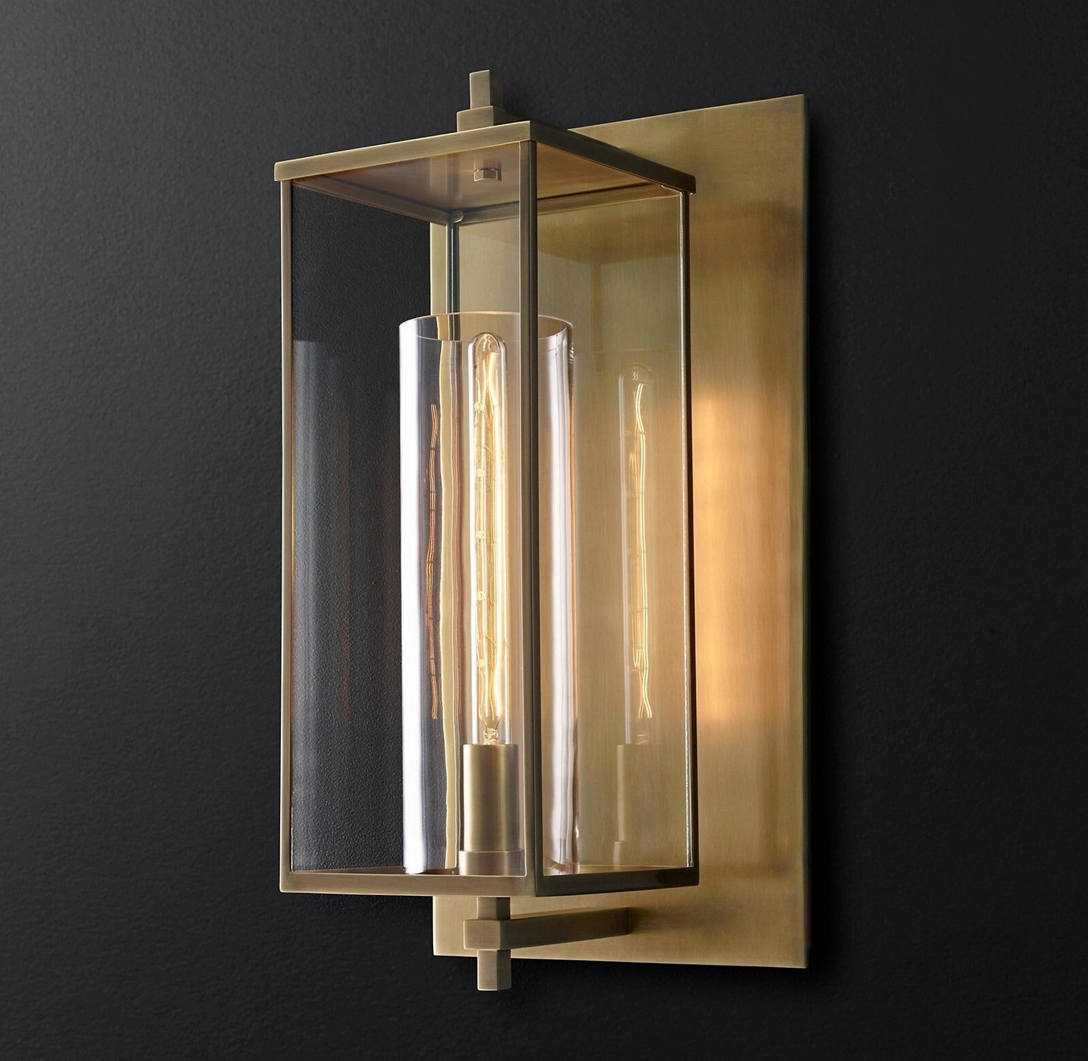 Outdoor/ Indoor Grand Square Wall Sconce Wall Sconce 1 - Etsy