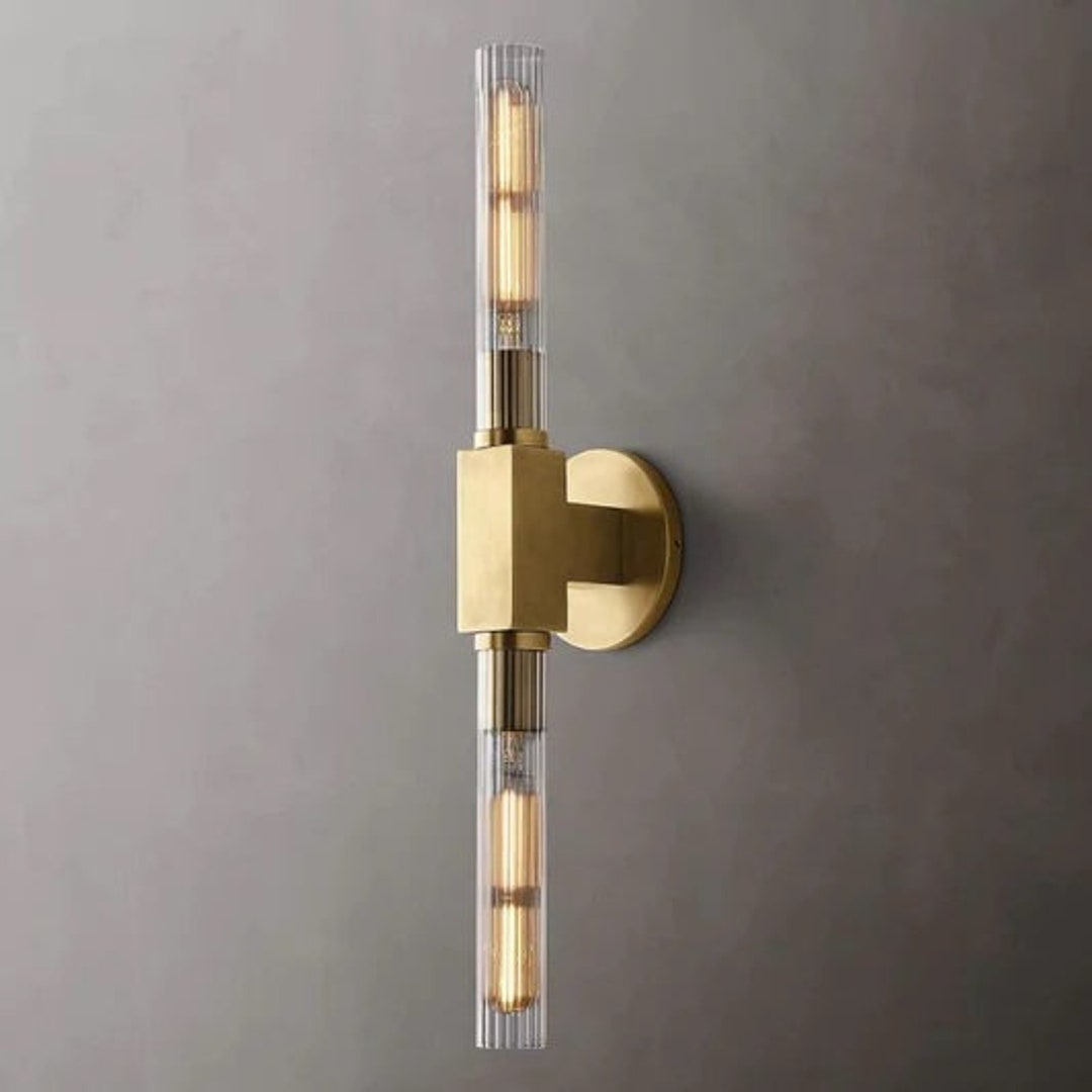 Modern Linear Sconce - Industry Glass Sconce - Wall Sconce - Mid ...