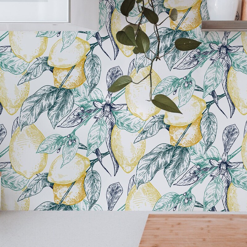 Lemon Wallpaper - Etsy