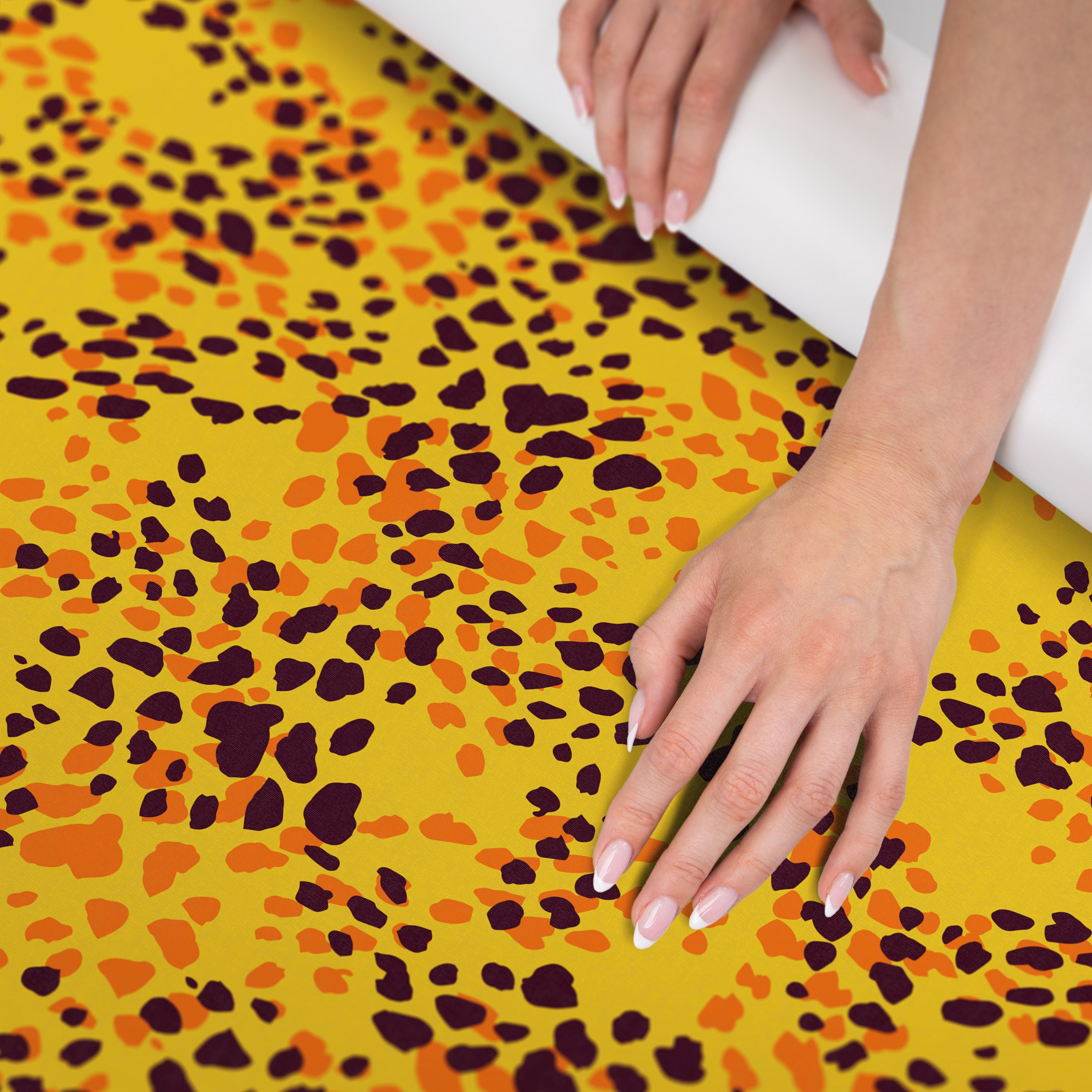 Yellow Leopard Print Pattern Wallpaper, Peel&stick and Traditional ...
