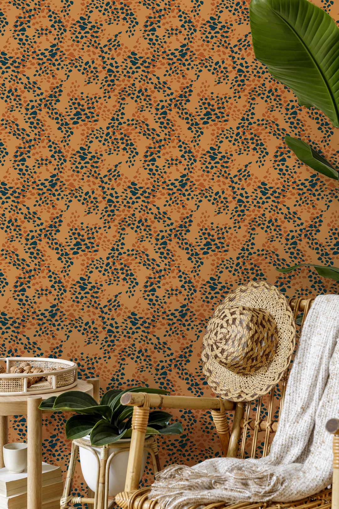 Leopard Print Pattern Wallpaper, Peel&stick and Traditional Wallpaper ...