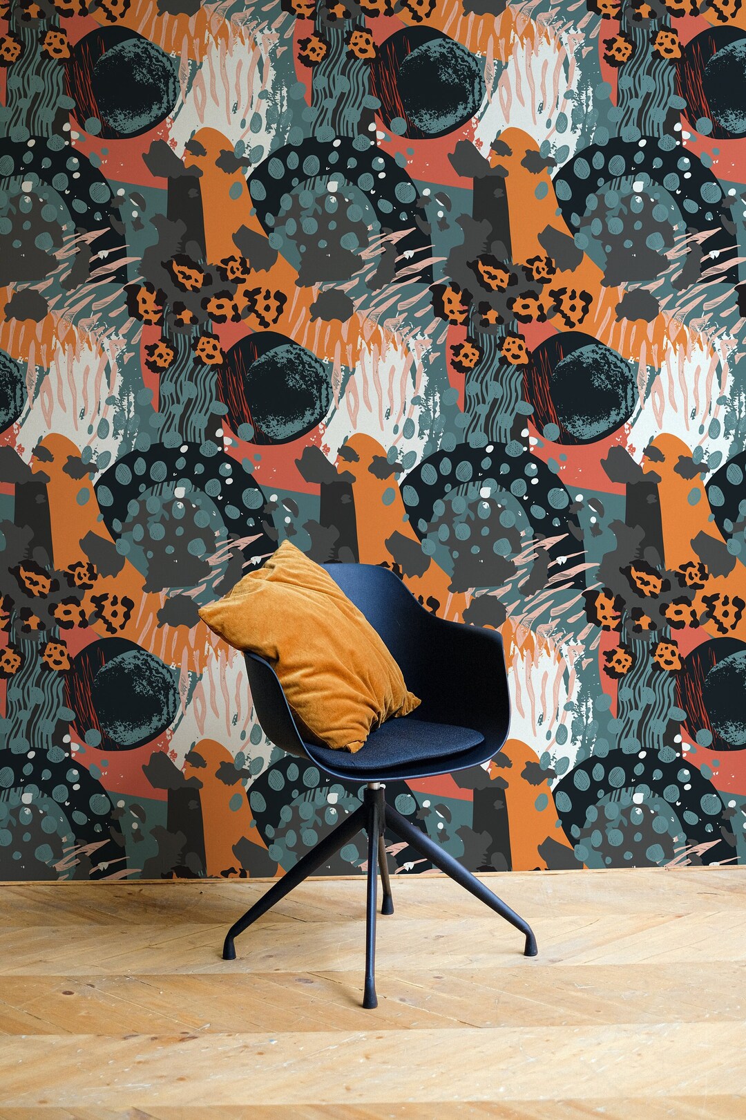 Colorful Leopard Print Wallpaper Peel&stick and Traditional - Etsy