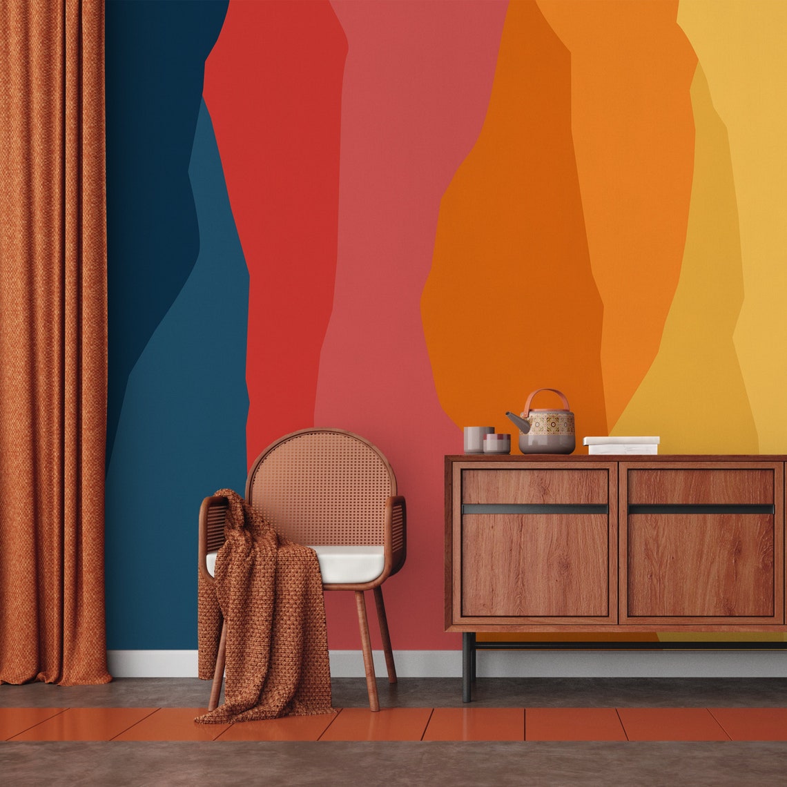 Ripped Paper Retro Mural Wallpaper Peel&stick, Traditional Wallpaper ...