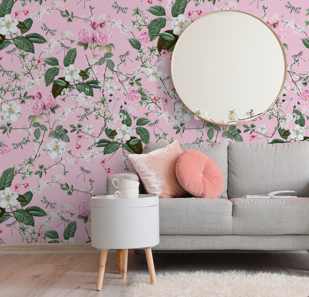 Spring Floral Wallpaper,peel&stick and Traditional Wallpaper, Removable ...