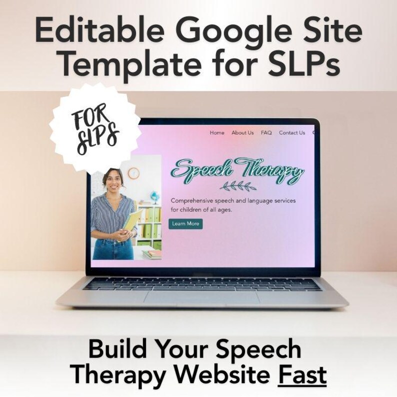 Editable Google Site Template for SLP Private Practice Website - Etsy