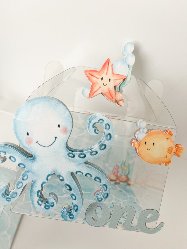 Under the Sea | Watercolor Under the Sea | Sea Gable Box | Mini Clear ...