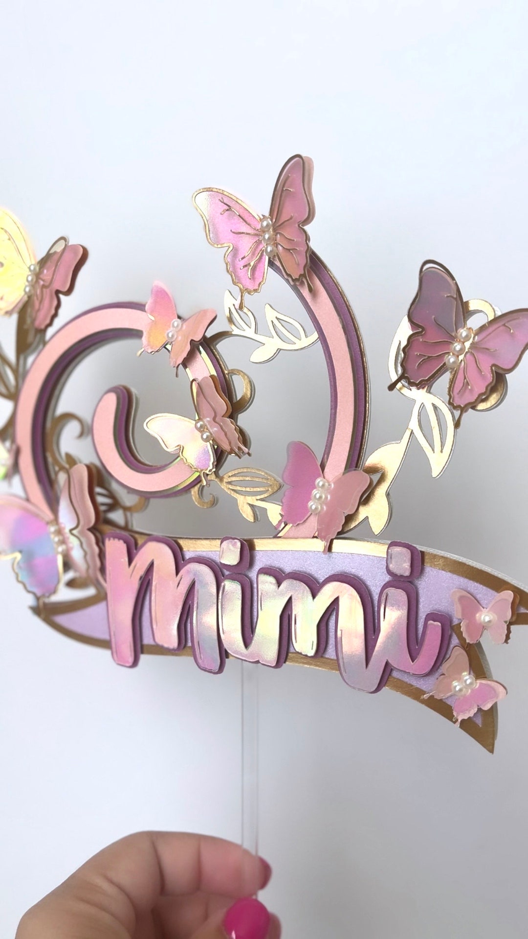 Butterfly Cake Topper | Layered Butterfly Cake Topper | Butterfly ...