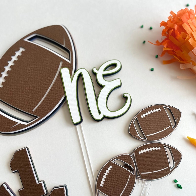 Football Cake Topper | Layered Football | Football Birthday Bash ...