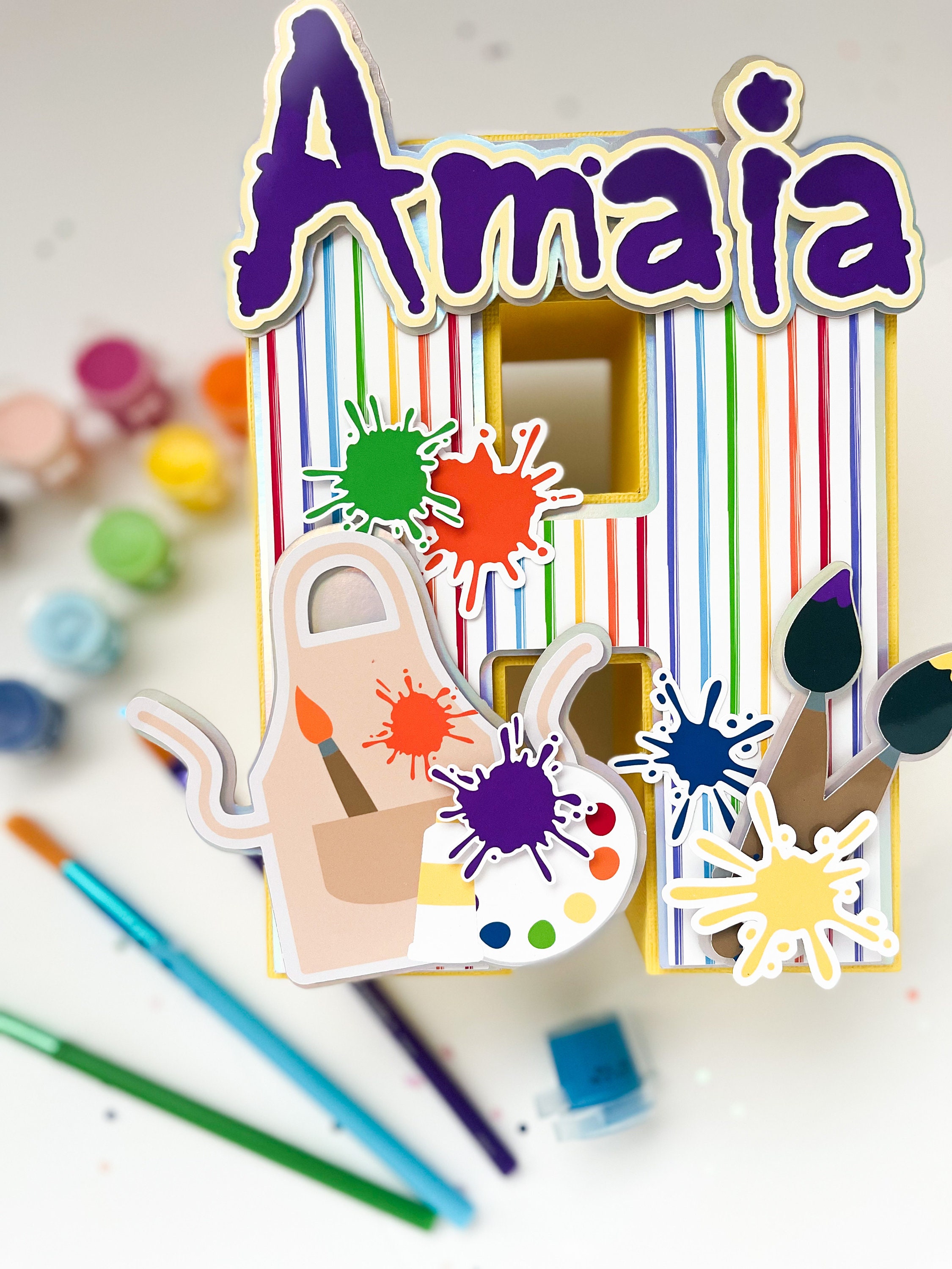 Paint Splatter 3D Letters Paint Splashed Paint Splatter - Etsy