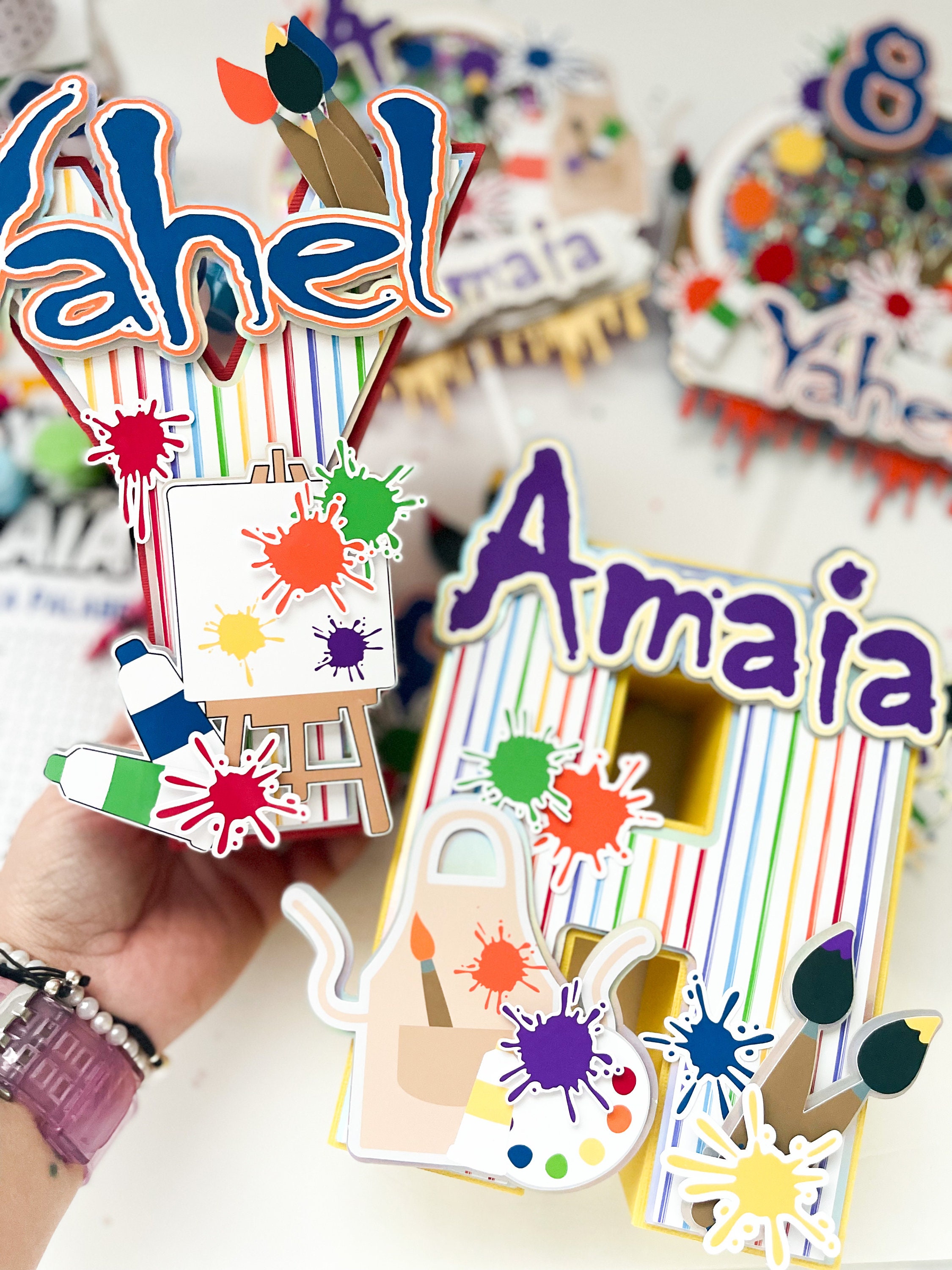 Paint Splatter 3D Letters Paint Splashed Paint Splatter - Etsy