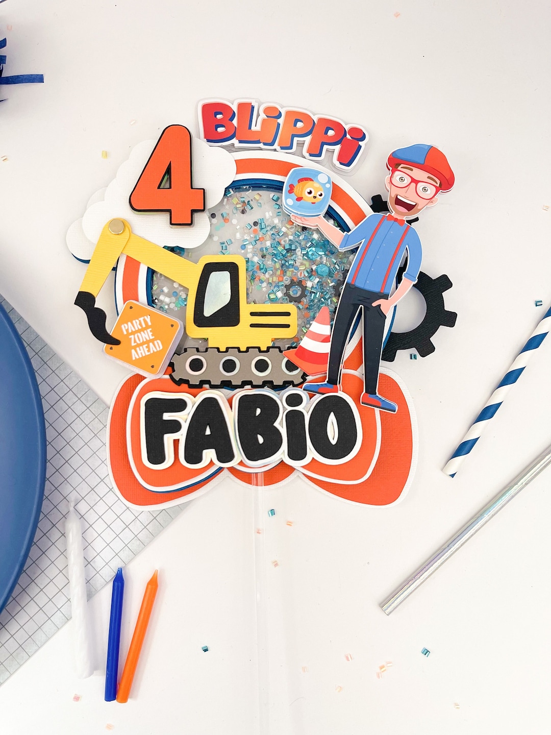 Blippi Cake Topper Blippi Cake Topper Shaker Blippi - Etsy Canada
