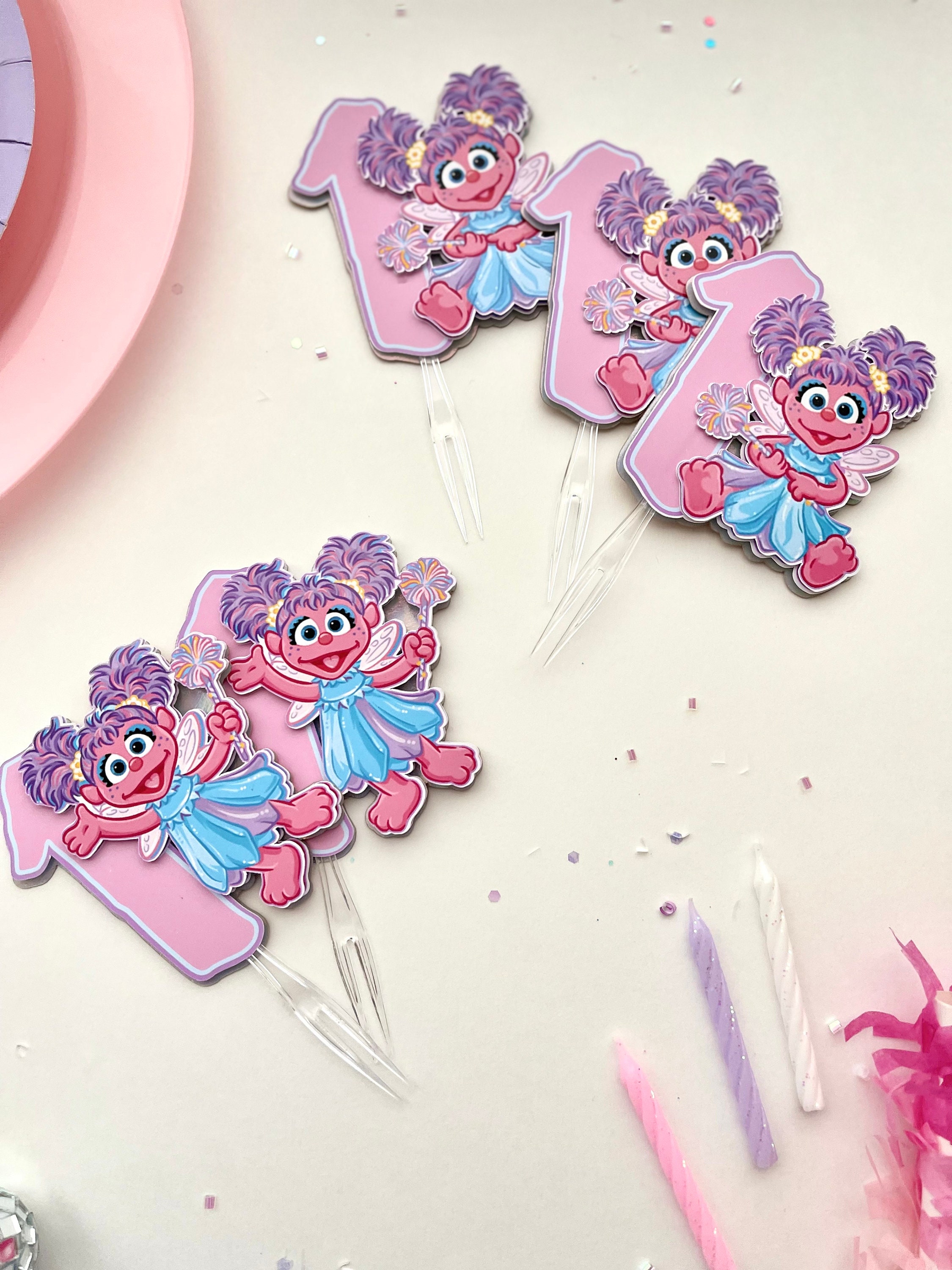 Purple Puppet Cup Cake Topper Puppet Birthday Purple Puppet Birthday ...