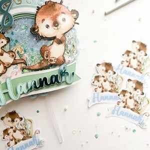 Otters Cake Topper | Otters Cake Topper Shaker | Otters Birthday ...