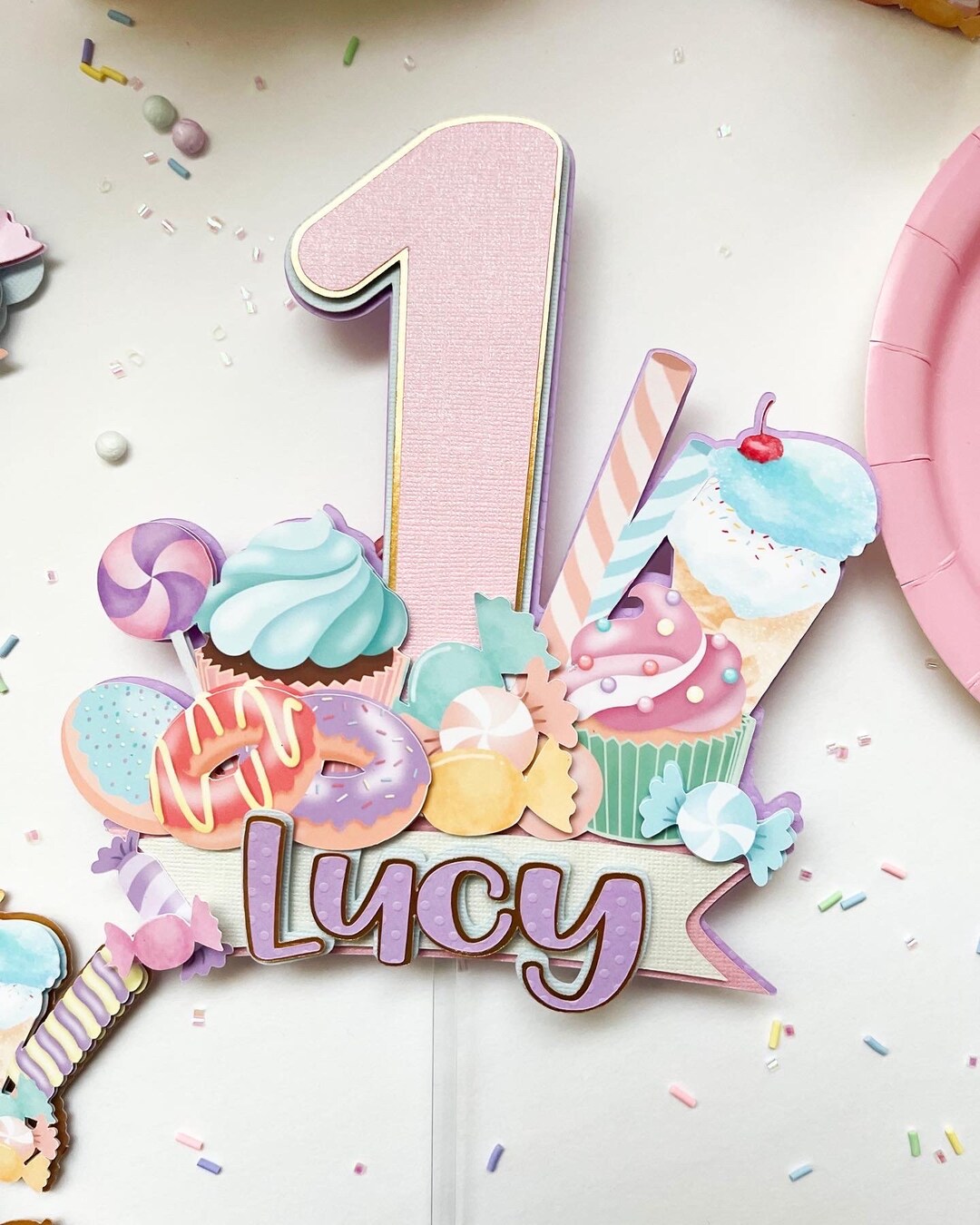 Sweet One Cake Topper Candy Land Cake Topper Sweet One - Etsy