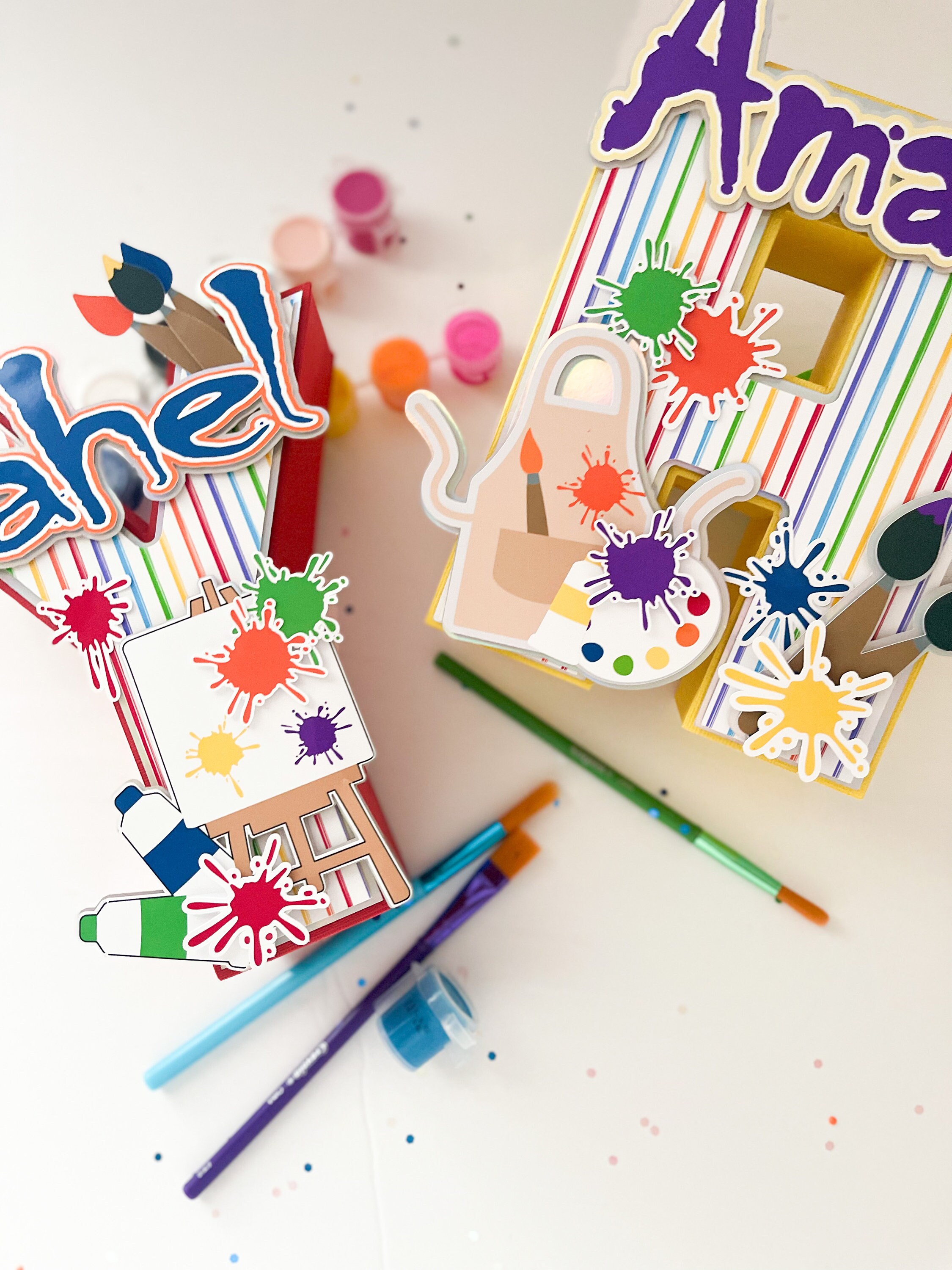 Paint Splatter 3D Letters Paint Splashed Paint Splatter - Etsy