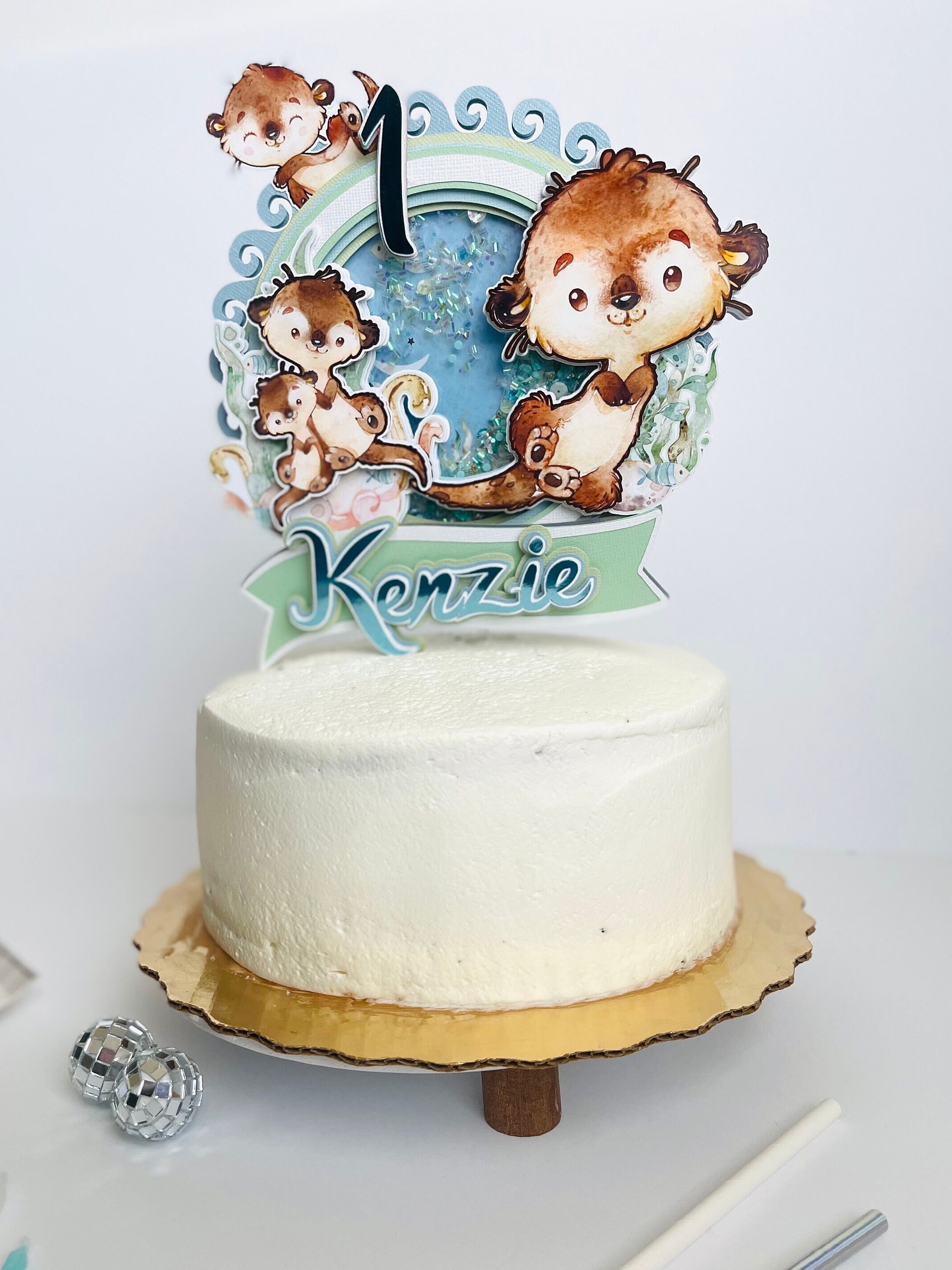 Otters Cake Topper | Otters Cake Topper Shaker | Otters Birthday ...