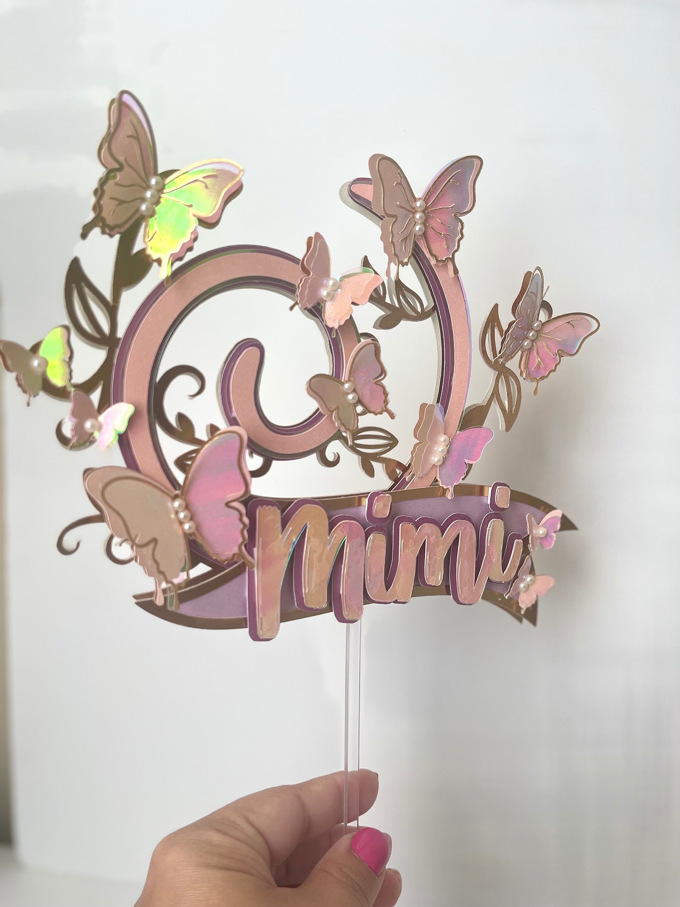 Butterfly Cake Topper Layered Butterfly Cake Topper Butterfly Birthday ...