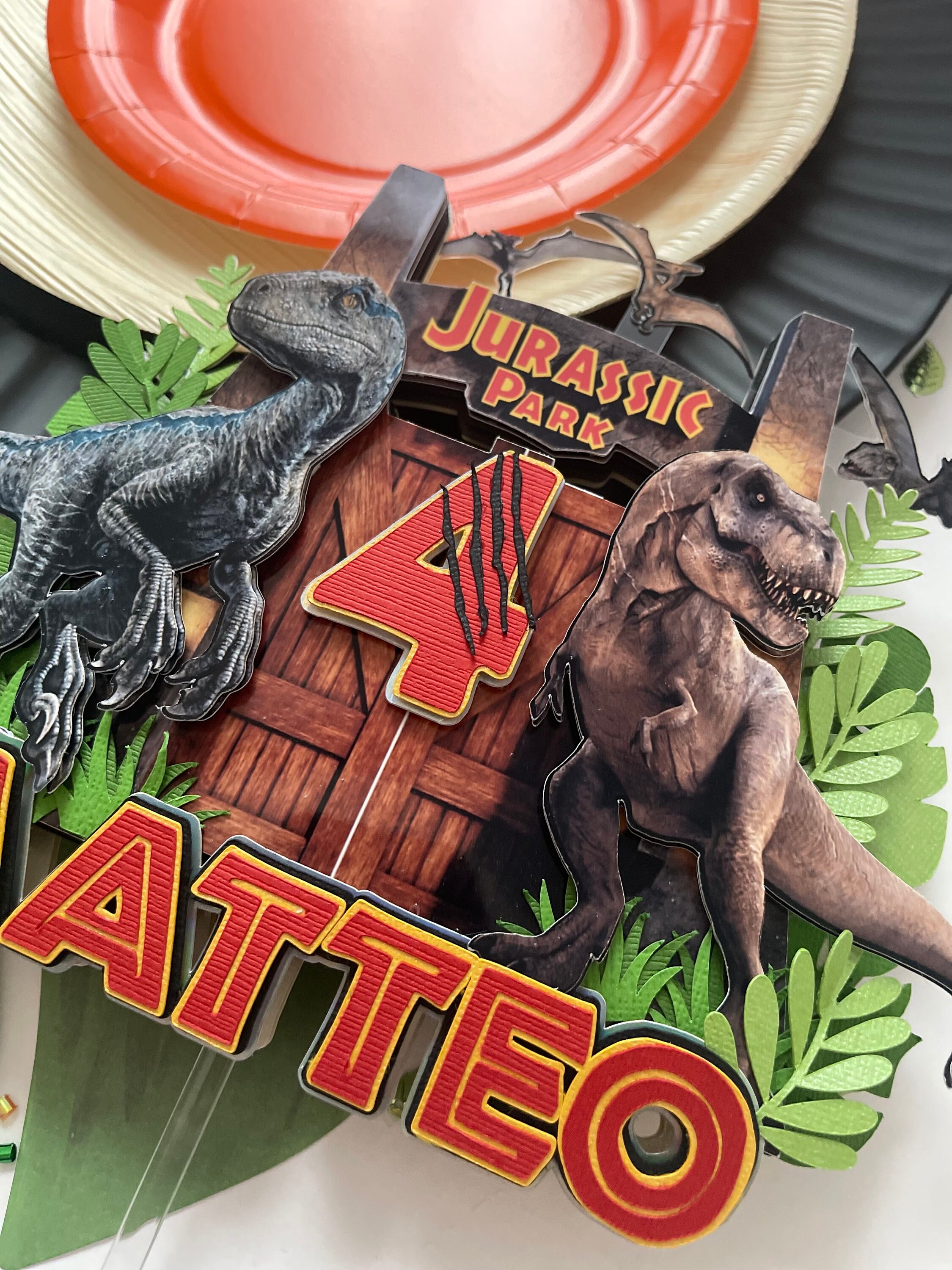 Jurrasic Park Cake Topper Jurrasic World Cake Topper - Etsy