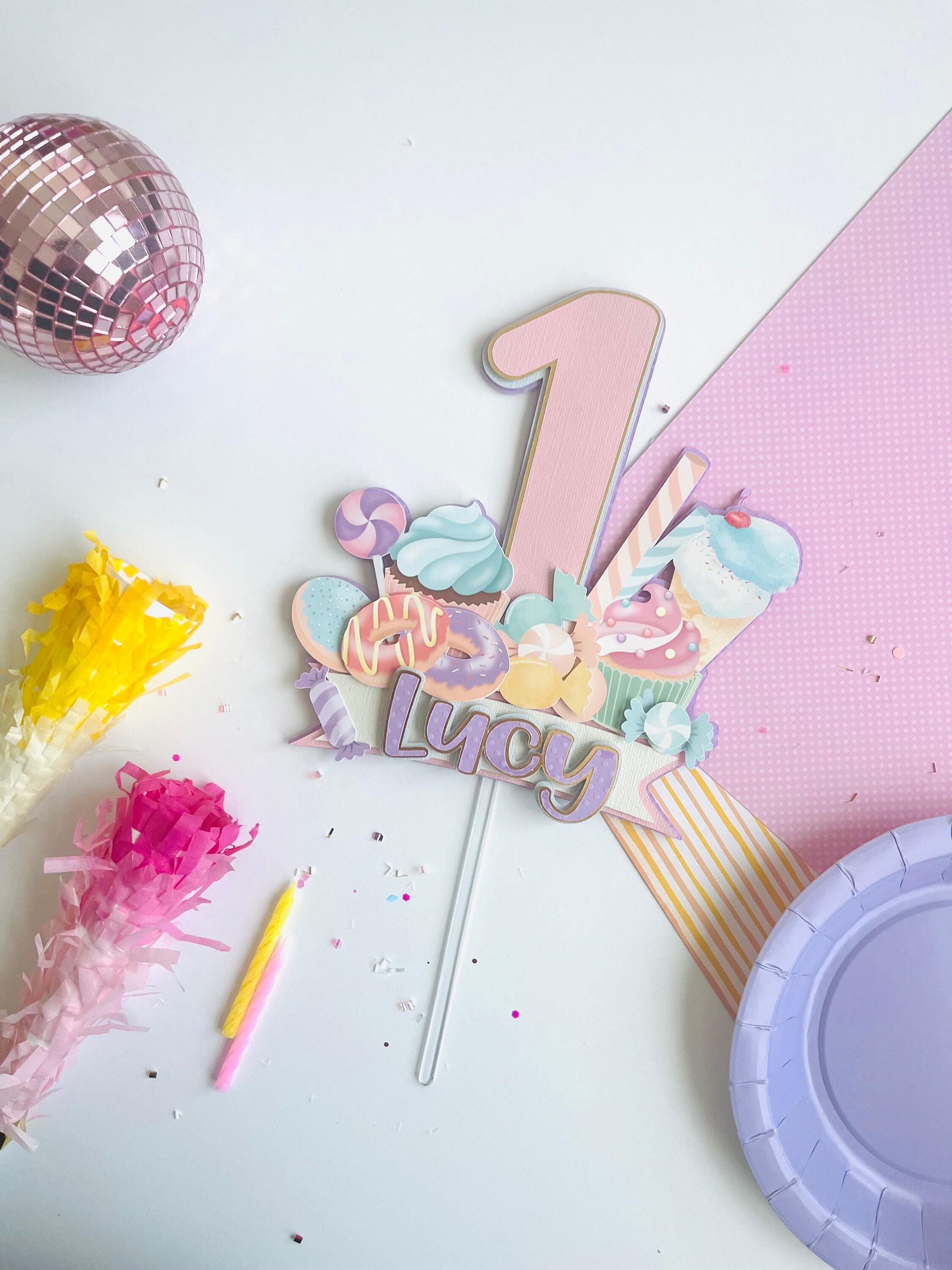 Sweet One Cake Topper | Candy Land Cake Topper | Sweet One Birthday ...