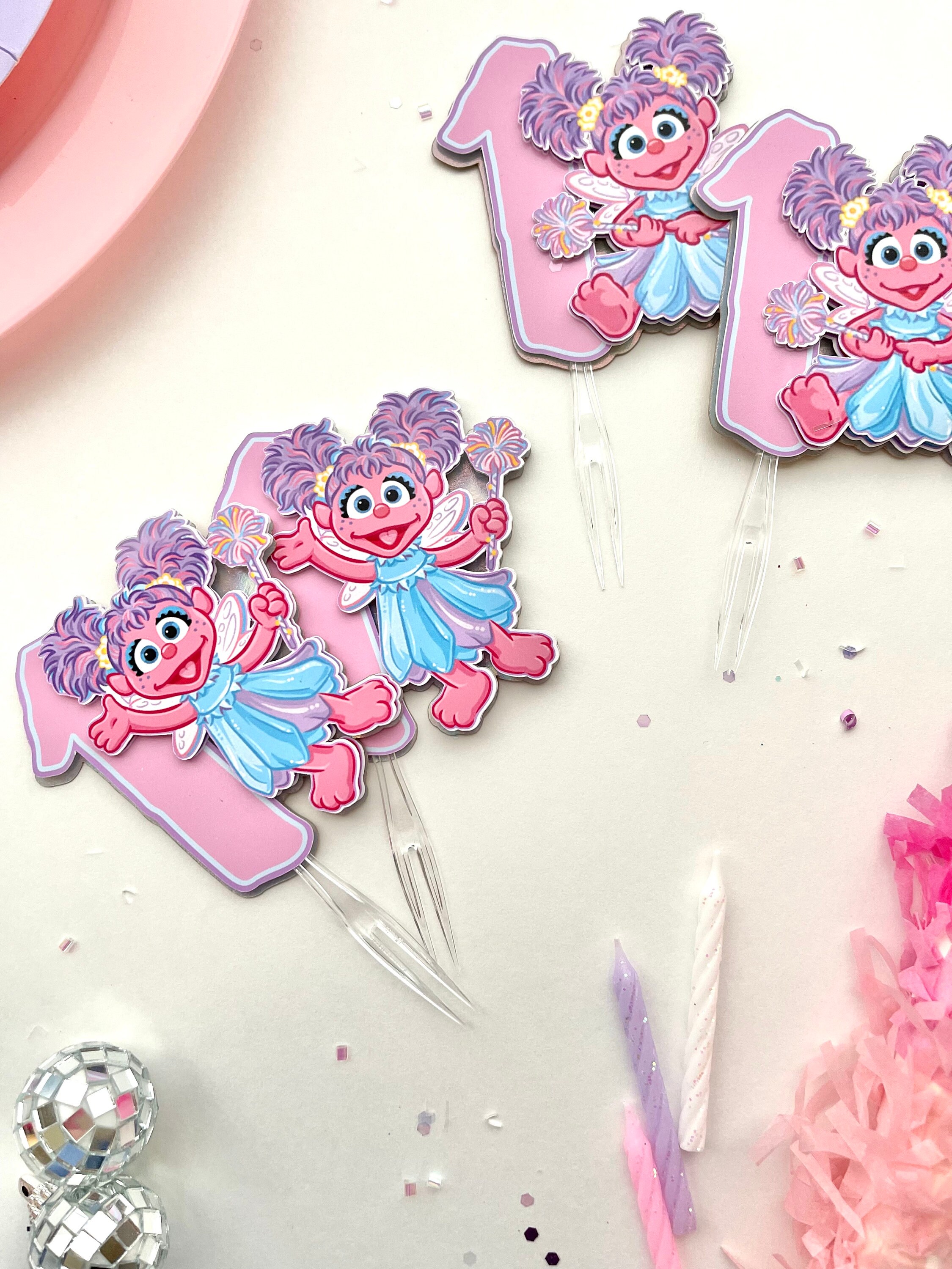 Purple Puppet Cup Cake Topper Puppet Birthday Purple Puppet Birthday ...