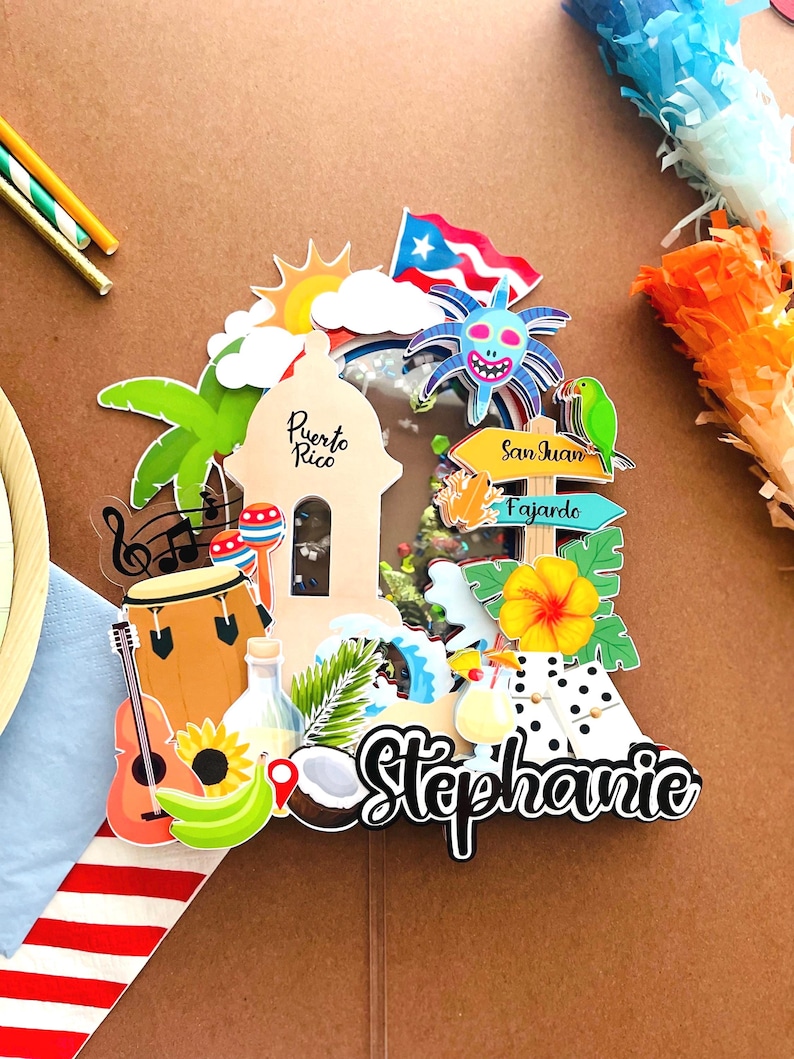 Puerto Rico Cake Topper | Puerto Rican Birthday Cake Topper | Boricua ...