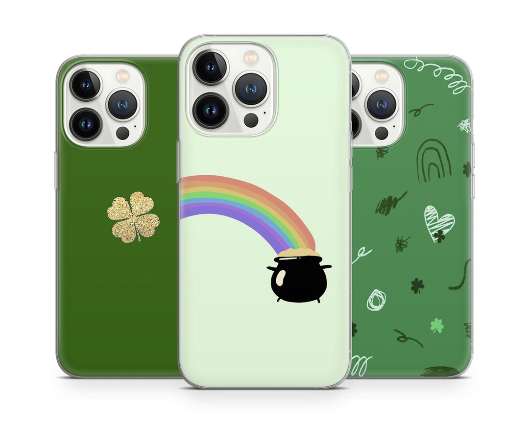 Saint Patrick Day Four Leaf Clover Irish Phone Case for iPhone 15 14 ...