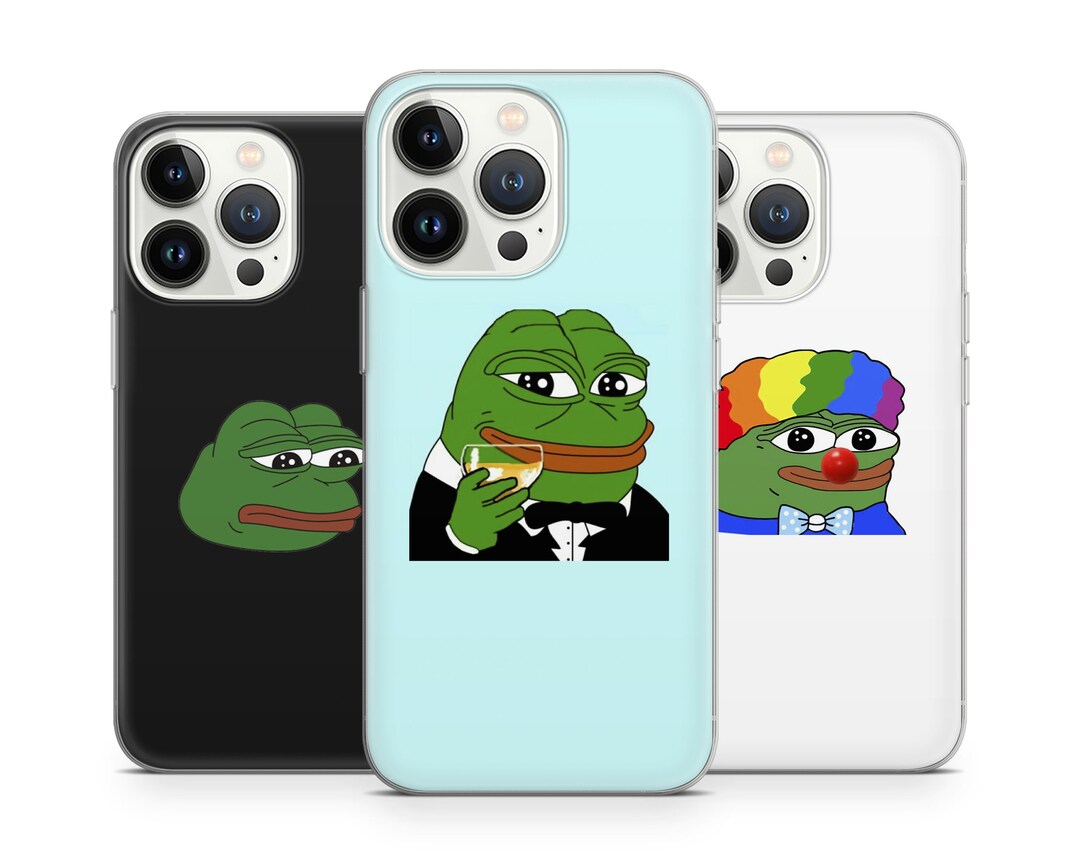 Pepe Frog Meme Phone Case Meme Frog Sad Pepe Art Cover for iPhone 15 ...