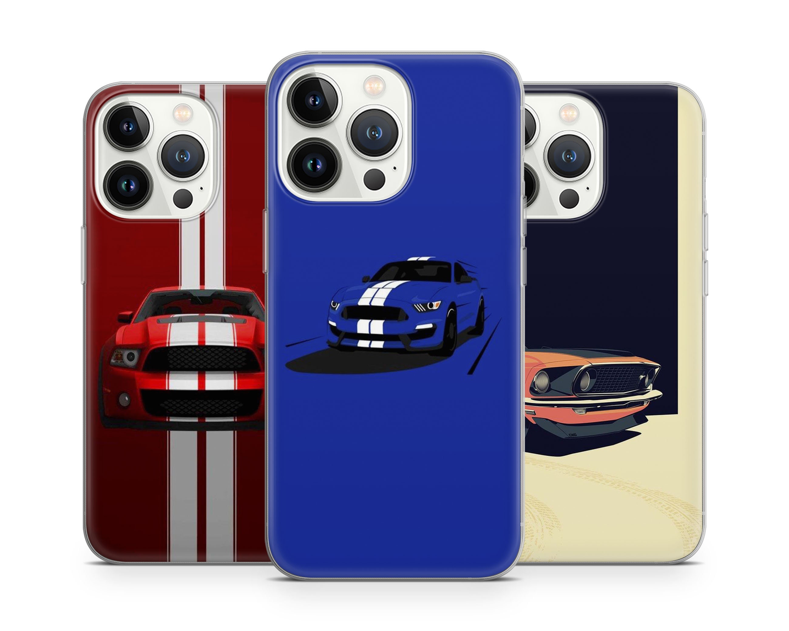 Mustang US Muscle Car Phone Case American Auto Cover Art for iPhone 15 ...