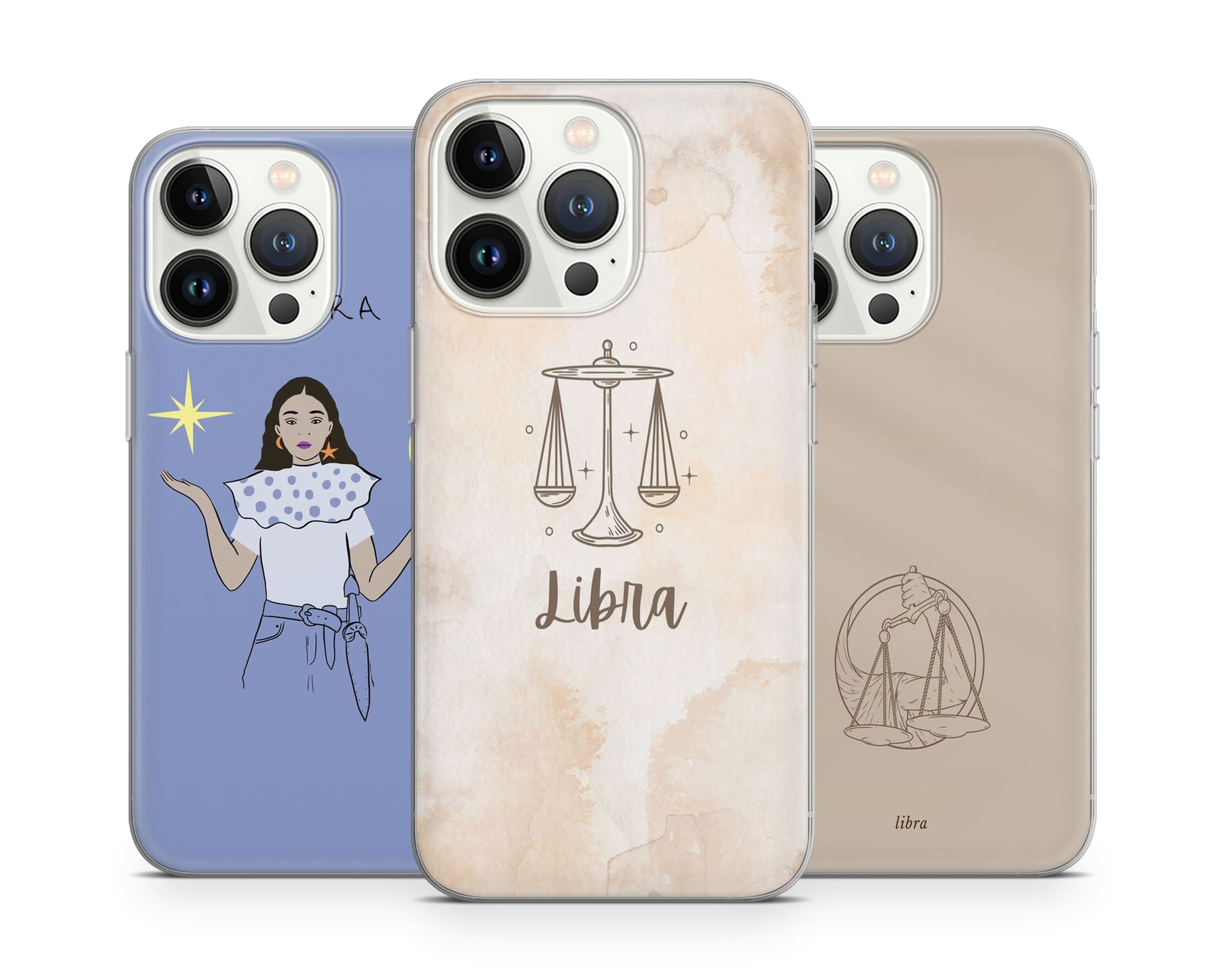 Libra Zodiac Sign Astrology Air Sign Phone Case for iPhone 14 13 Pro ...