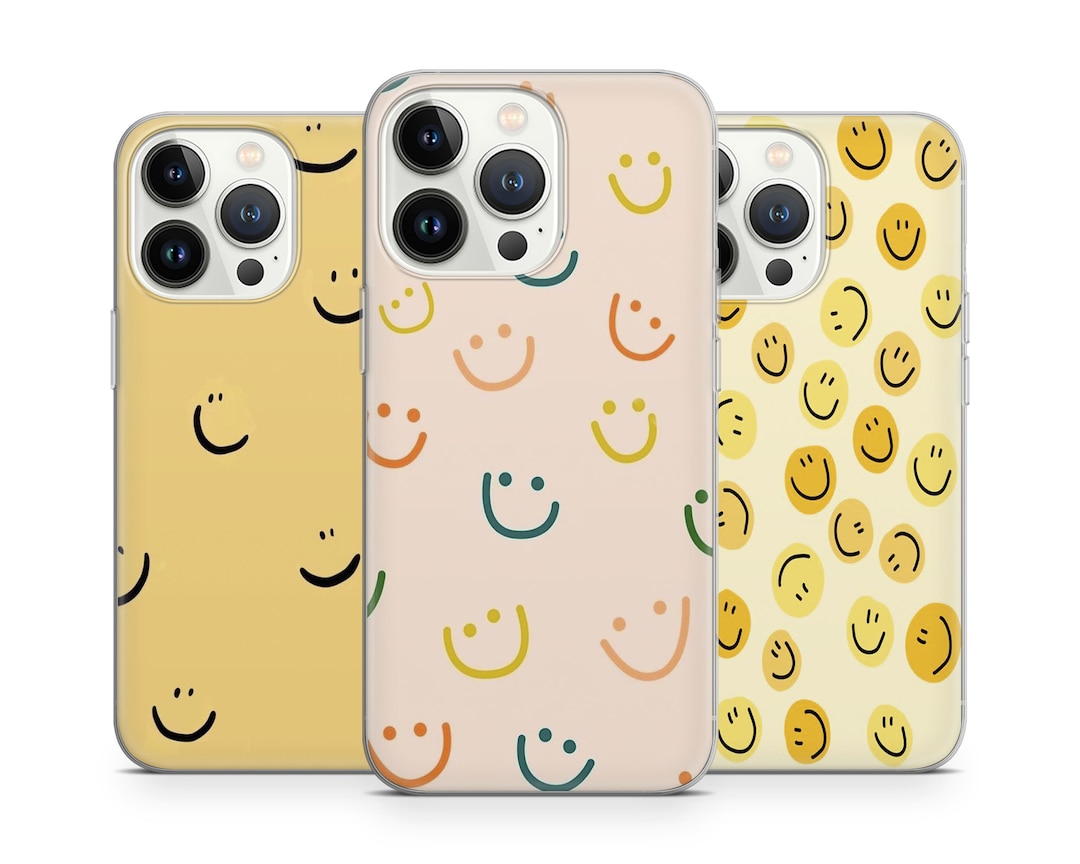 Smiley Face Emoji Phone Case Smiley Cartoon Joyful Cover for iPhone 15 ...