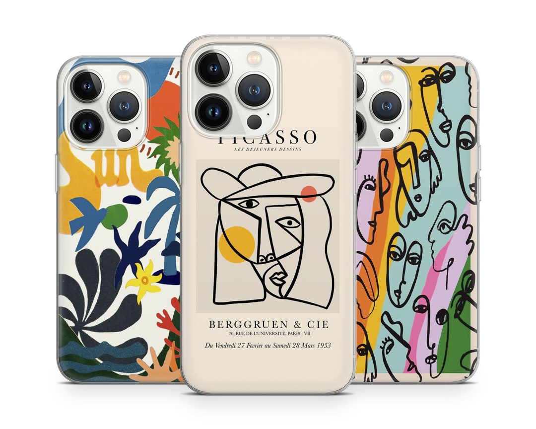 Picasso Art Phone Case Cubism Spanish Art Colorful Cover for iPhone 15 ...