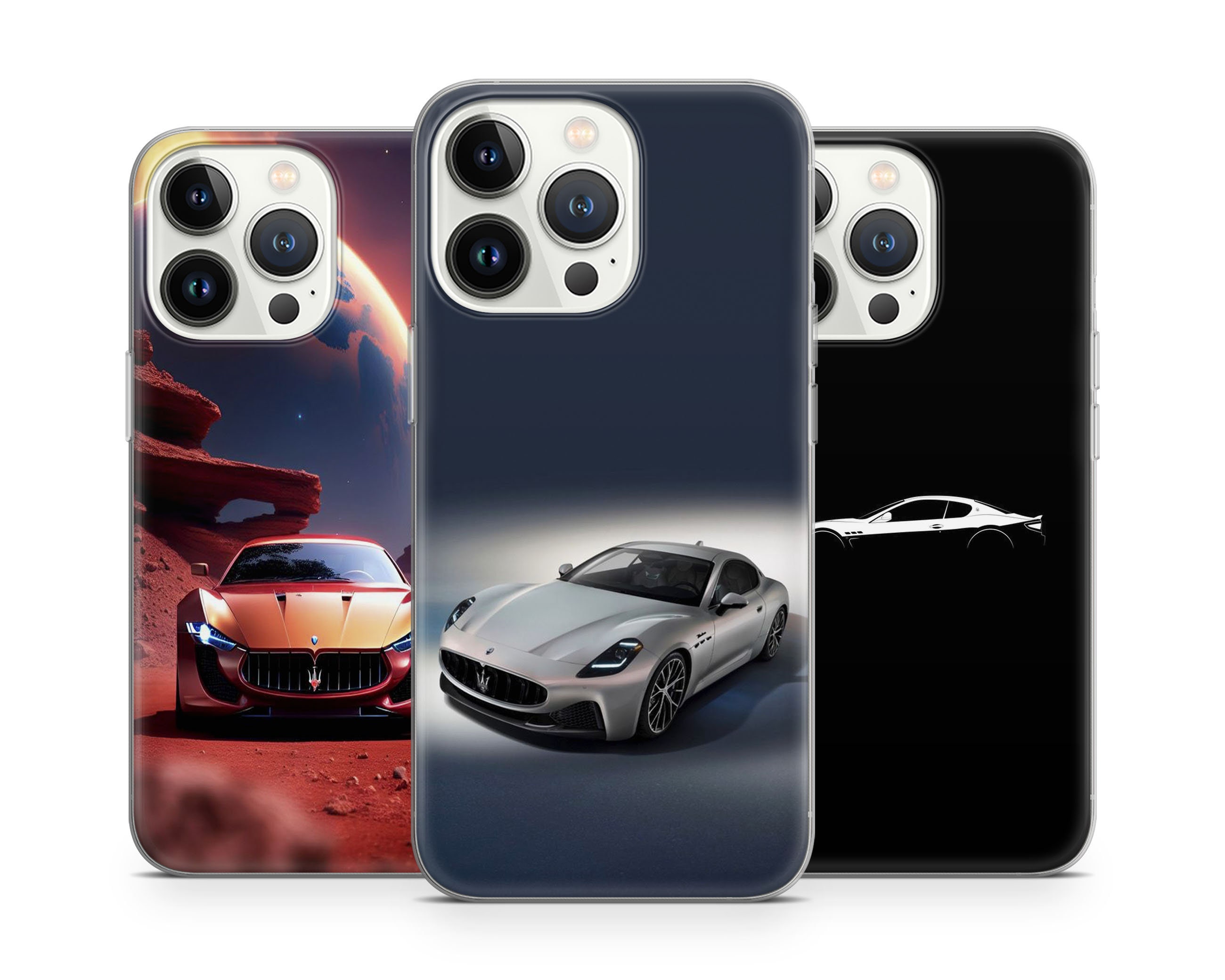 Italian Maser Luxury Car Phone Case Granturismo GT Cover for iPhone 15 ...