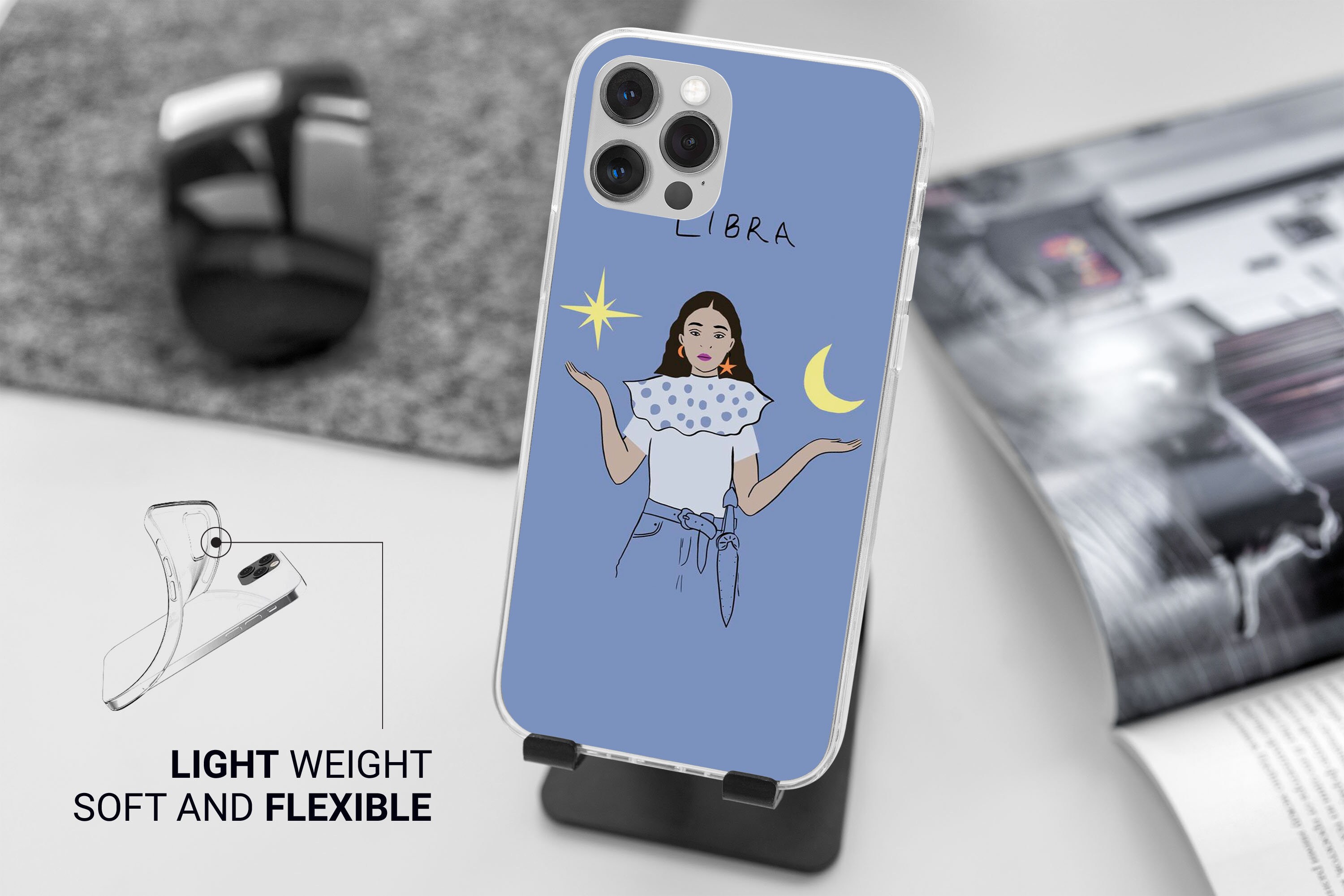 Libra Zodiac Sign Astrology Air Sign Phone Case for iPhone 14 13 Pro ...