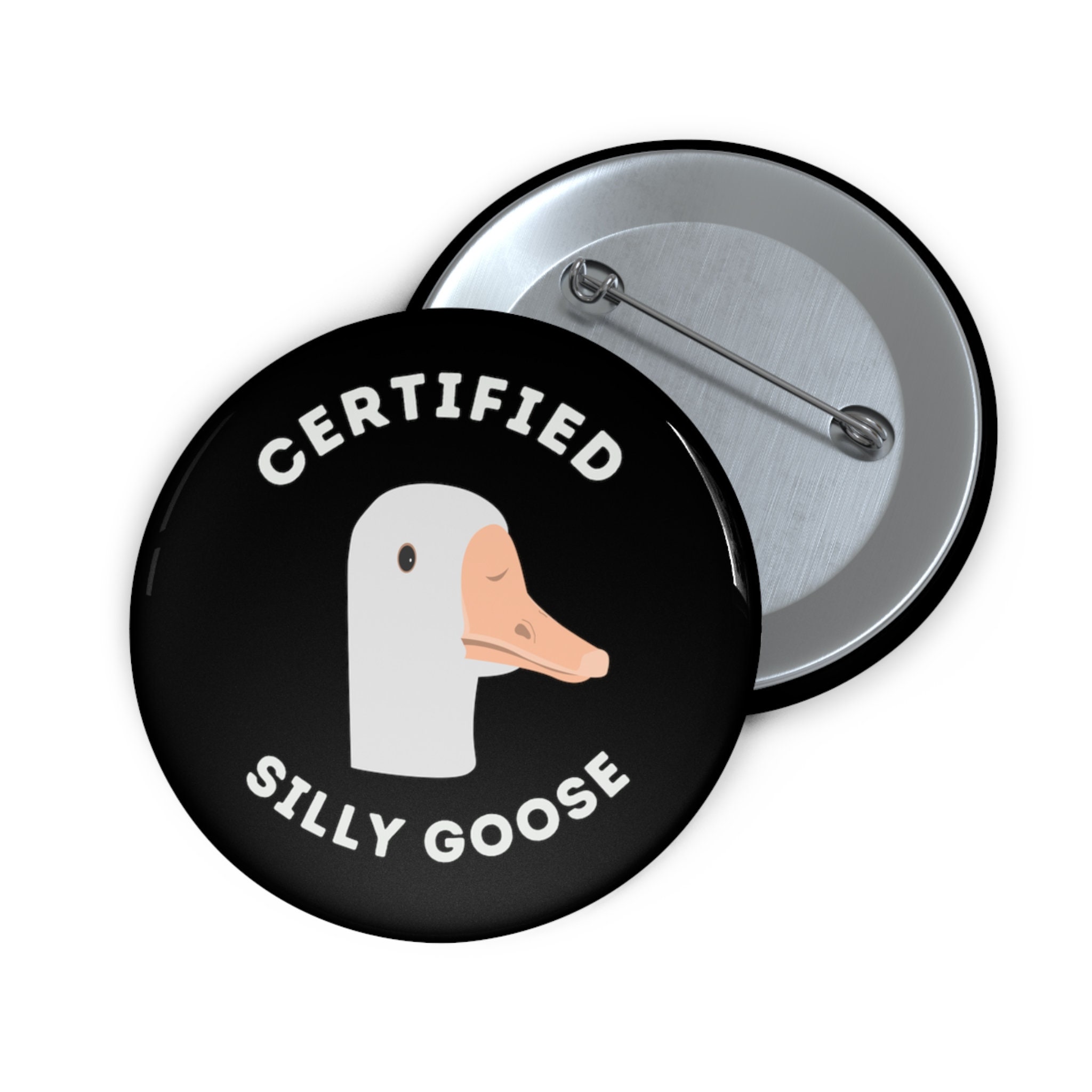 Certified Silly Goose, Funny Pins, Gift for Pun Lover, for Best Friend ...
