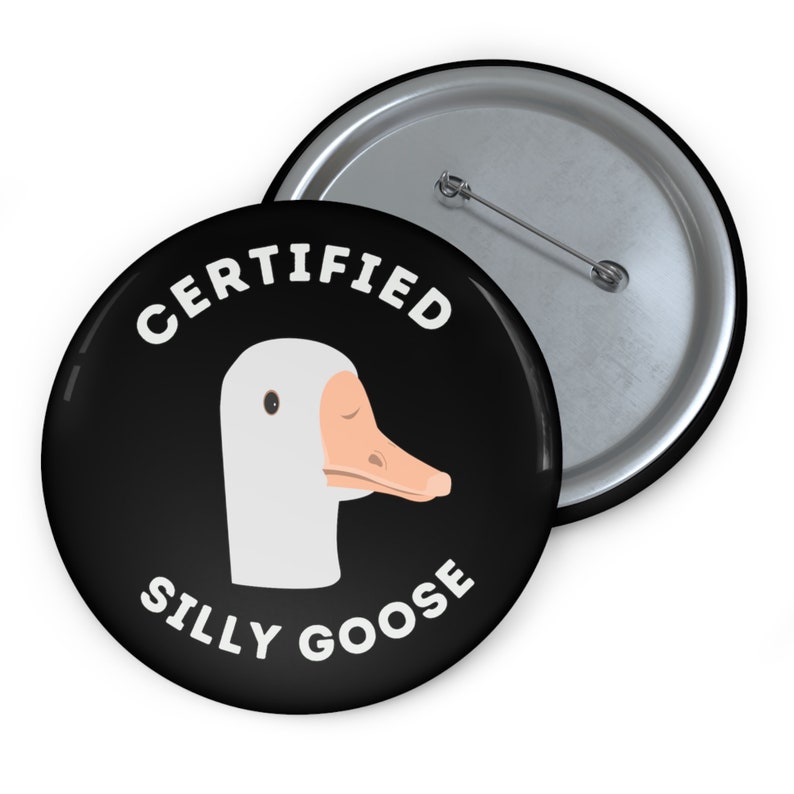Certified Silly Goose, Funny Pins, Gift for Pun Lover, for Best Friend ...