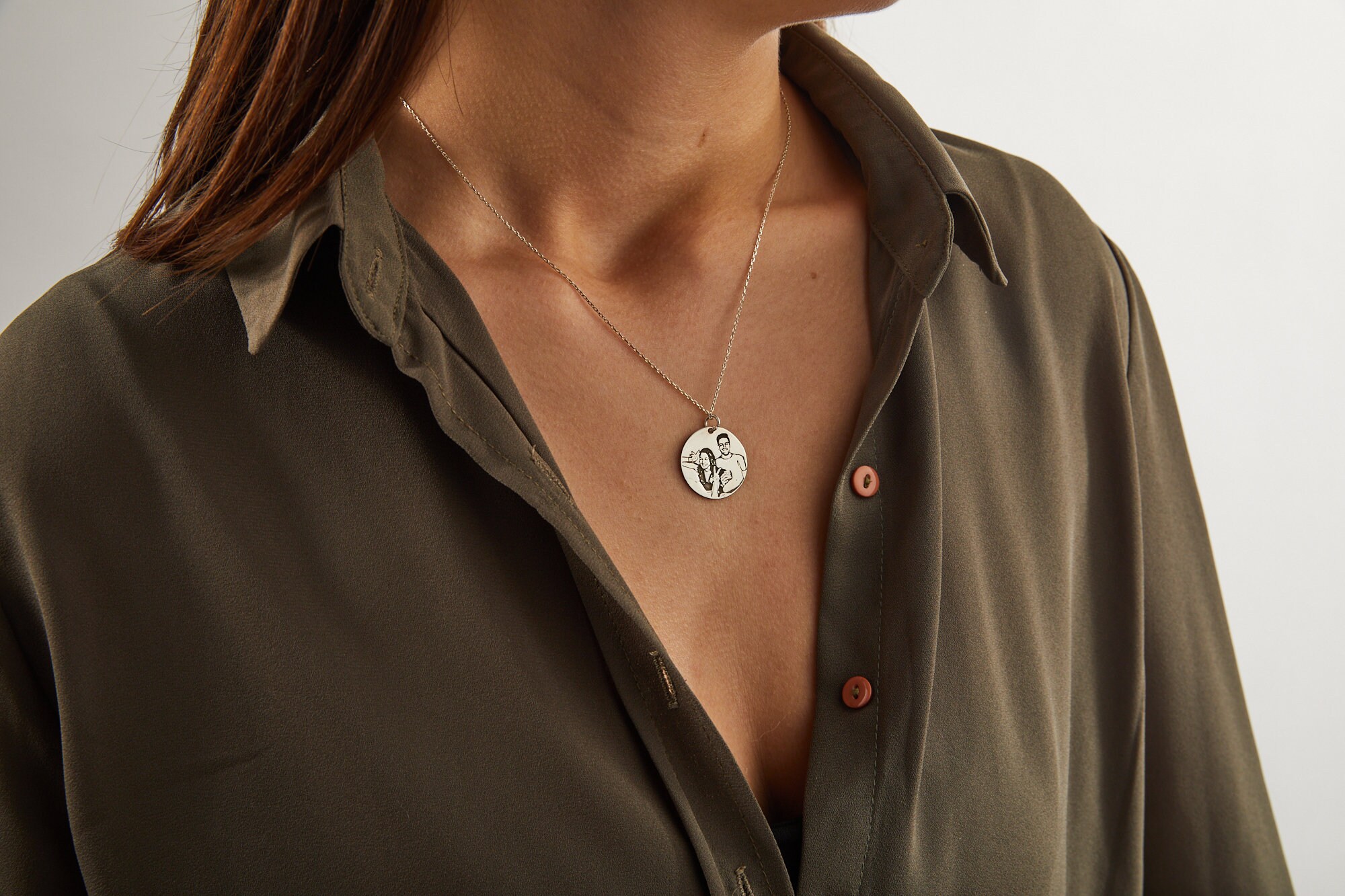 Personalized Necklace With Picture, Picture Disc Necklace, Custom ...
