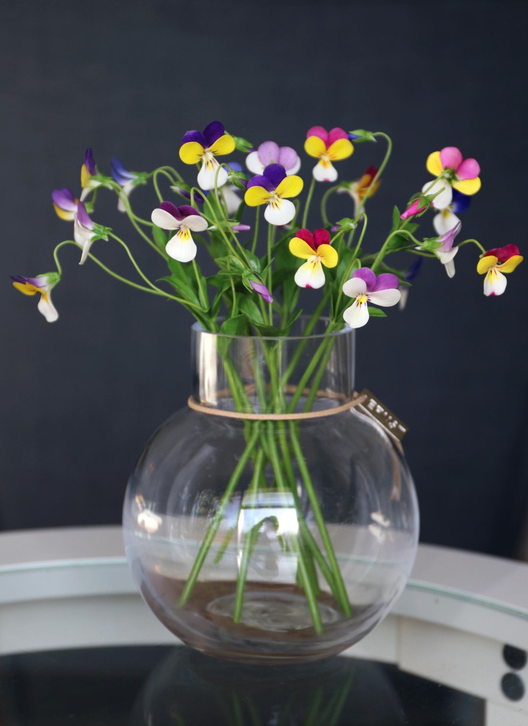 Viola Bouquet, Pansies, Viola Tricolor, Real Touch Flowers, Clay Flower ...