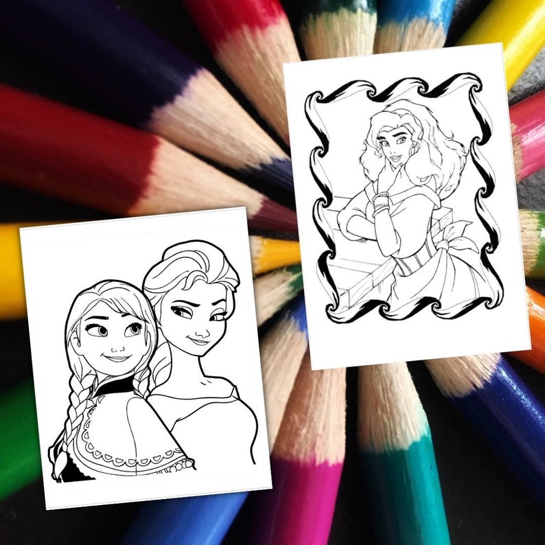 135 Cartoon MIX Coloring Pages A4 Format Coloring Book for - Etsy