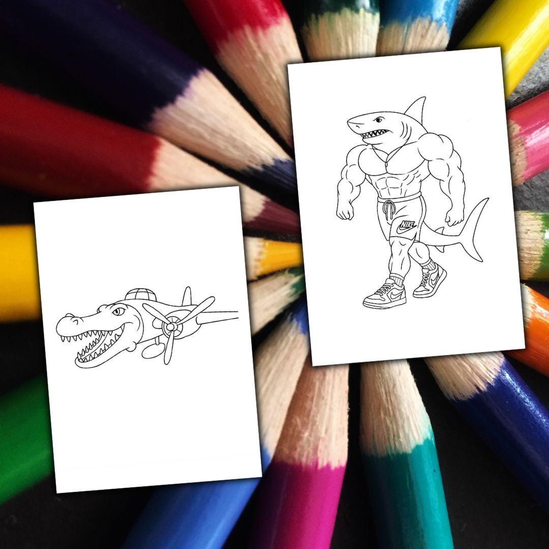15 Italian Brainrot Animals Coloring Page, Kids Cartoon Characters ...