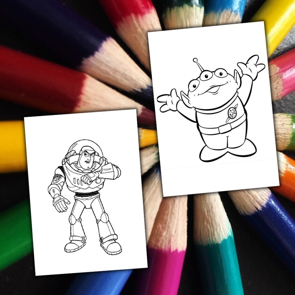 50 Toy Story Coloring Pages, A4 Format Coloring Book for Kids, Kid ...