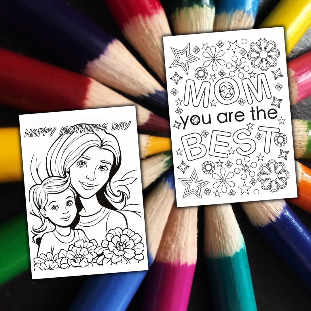 43 MOTHERS DAY Coloring Pages. Cartoon Coloring Book for Kids ...