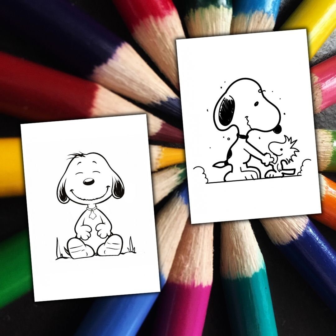 15 PEANUTS Coloring Pages. Cartoon Coloring Book for Kid. Printable ...