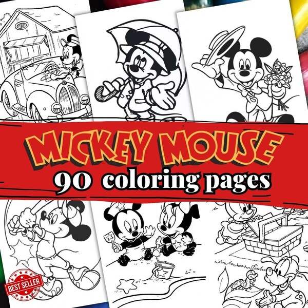 Mickey Mouse Drawing Book - Etsy