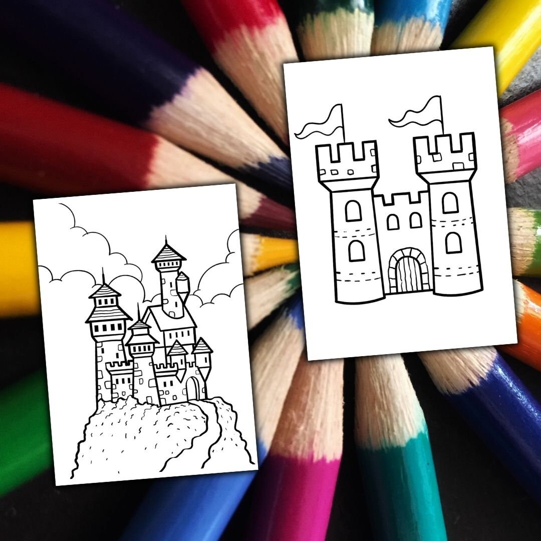 100 CASTLE Color Pages. Castle Coloring Book Photo Kid. Coloring Pages ...