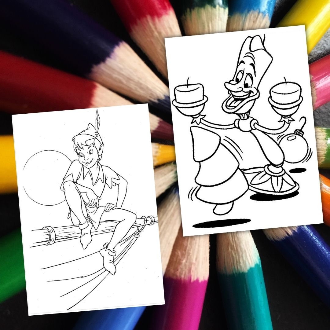135 Cartoon MIX Coloring Pages, A4 Format Coloring Book for Kids, Kid ...