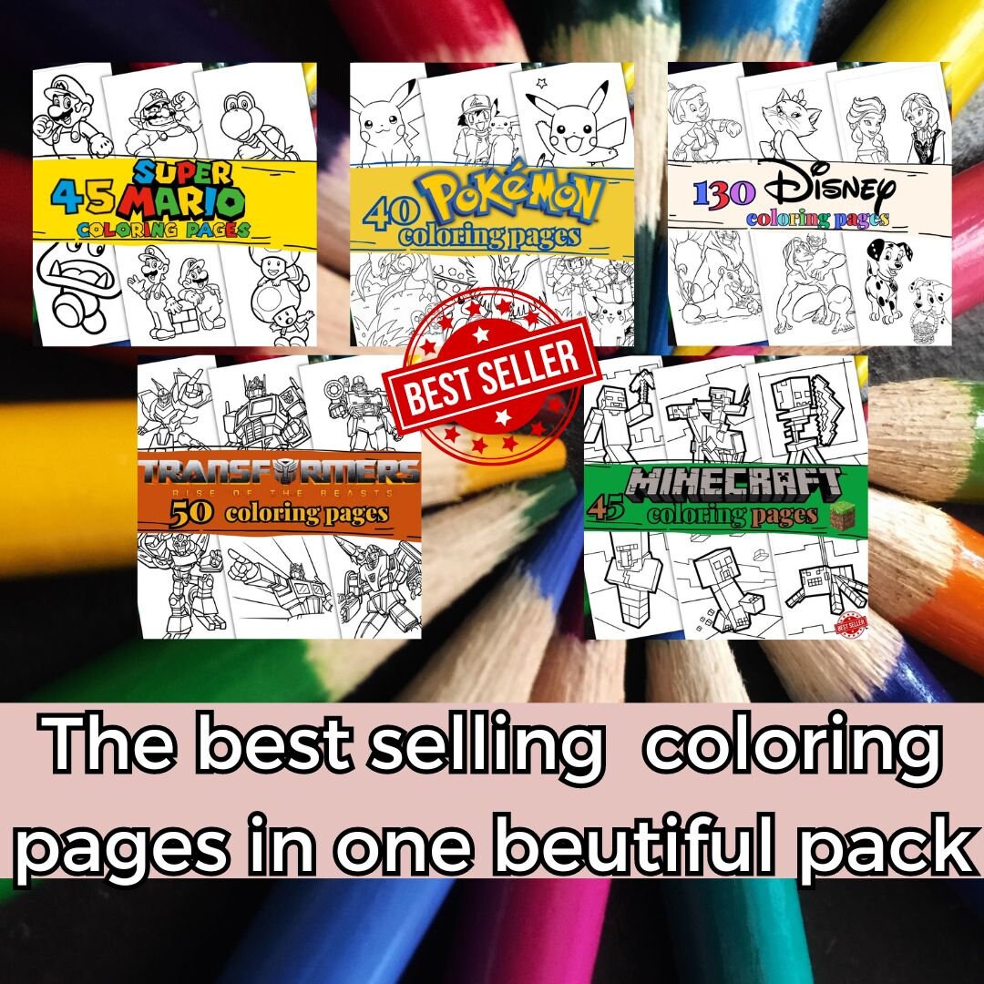 1200 Whole Shop Bundle Coloring Pages, Adults Coloring Book, Grayscale ...