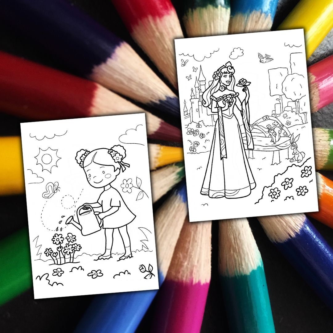 50 SPRING Color Pages. Spring Coloring Book Photo Kid. Coloring Pages ...