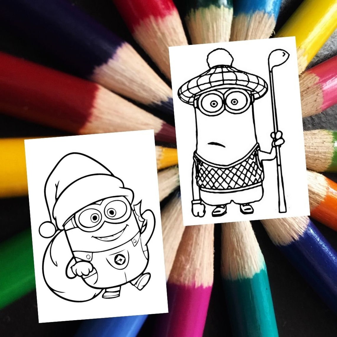 20 MINIONS Coloring Pages, A4 Format Coloring Book for Kids, Kid ...